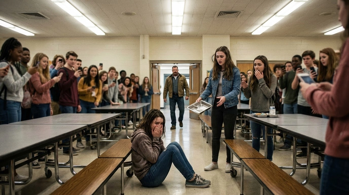 The Cafeteria Fell Silent the Moment Her Father Walked In - Story of ...